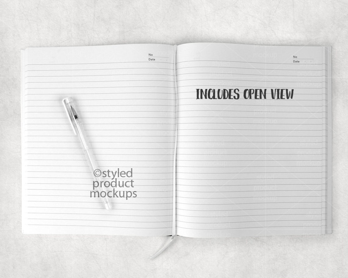 Dye Sublimation Large Fabric Notebook Template Mockup | Add Your Own ...