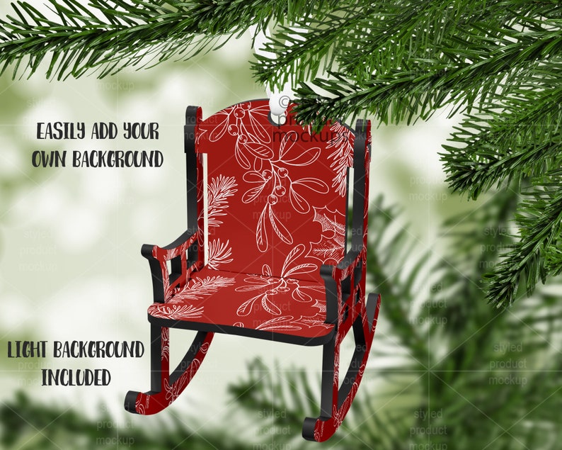 Dye Sublimation Memorial Rocking Chair Christmas Ornament - Etsy