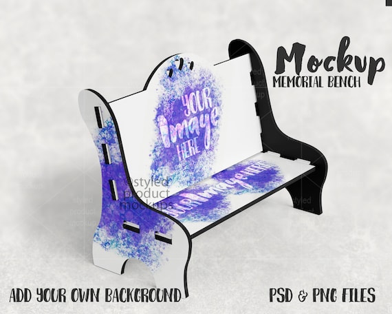 Dye Sublimation MDF Memorial Mini Bench Mockup Add Your Own - Etsy
