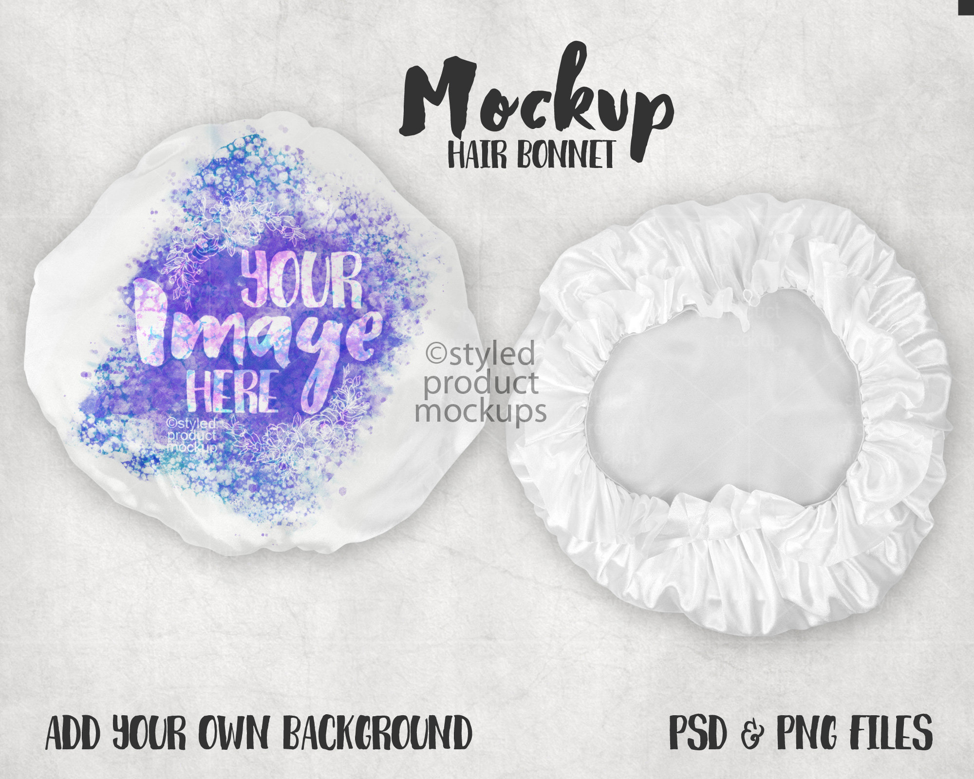 Dye Sublimation Hair Bonnet Mockup Add Your Own Image and | Etsy