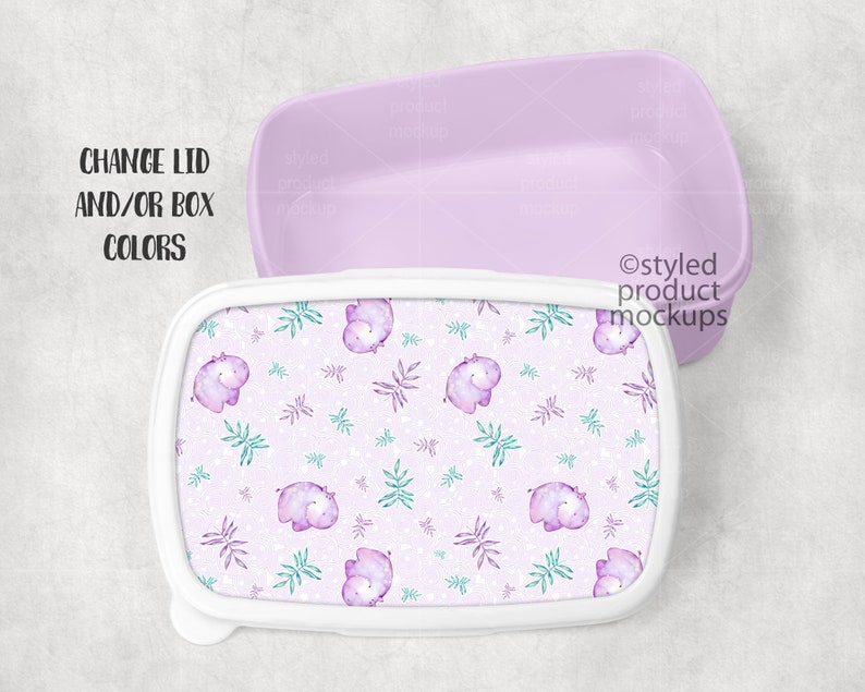 Dye Sublimation Plastic Lunch Box Mockup Add Your Own Image - Etsy ...