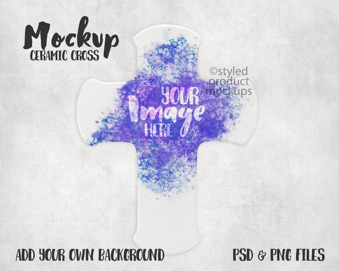 Dye Sublimation Ceramic Cross Mockup | Add Your Own Image and ...