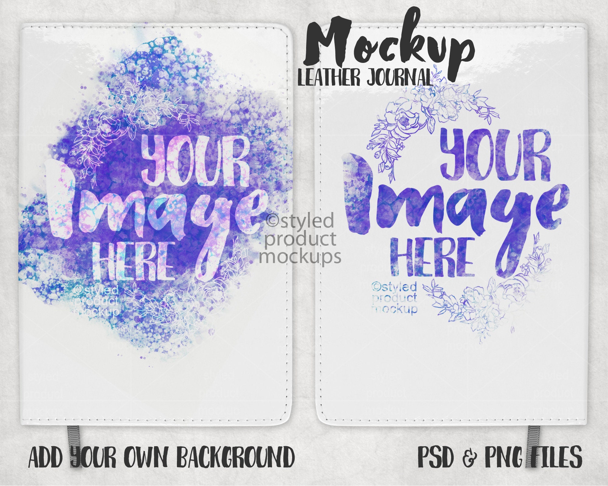 Dye Sublimation Leather Notebook Journal Mockup Add Your Own | Etsy