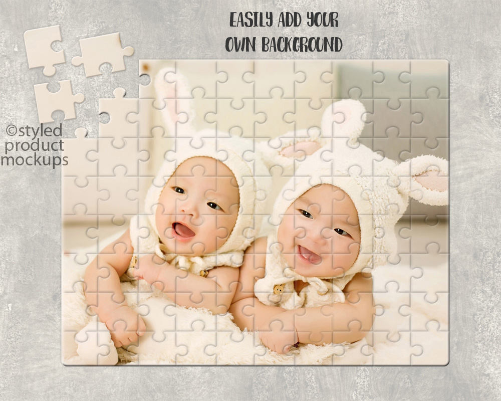 Sublimation 80pcs Puzzle Mockup Template Add Your Own Image - Etsy