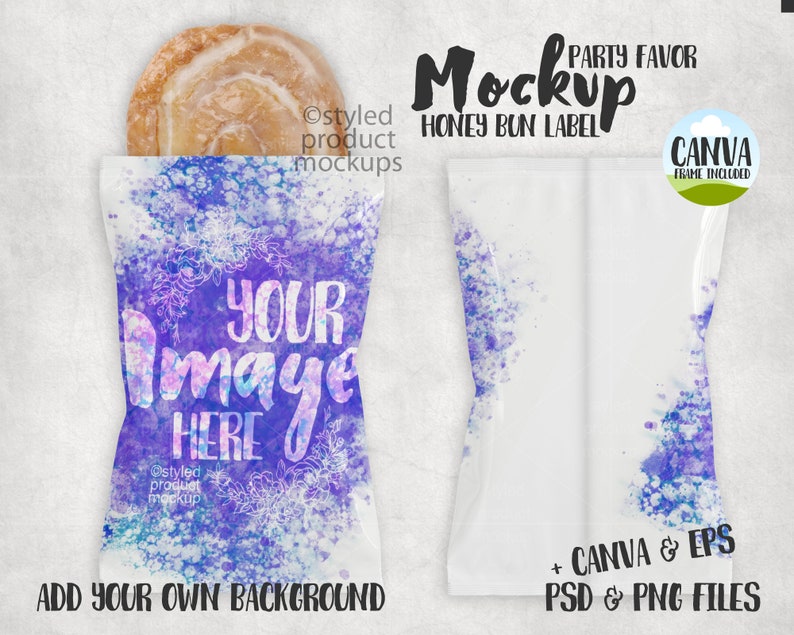Honey Bun Label Wrapper Mockup: Party Favor (digital File) - Etsy