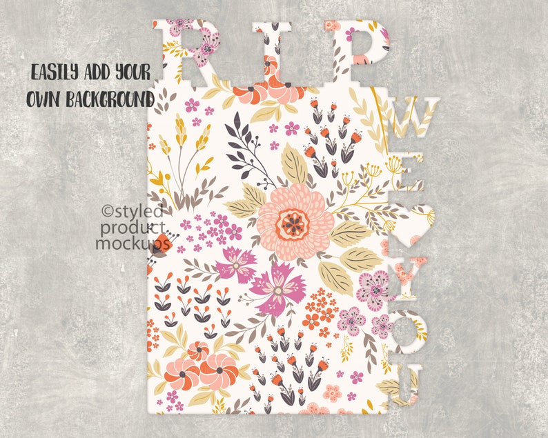 Dye Sublimation RIP Message Sign Mockup | Add Your Own Image and ...