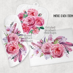 Dye Sublimation Kitchen Gift Set Mockup | Add Your Own Image and ...