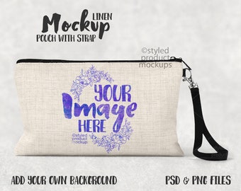 Dye Sublimation Linen Coin Pouch Mockup Template Add Your | Etsy
