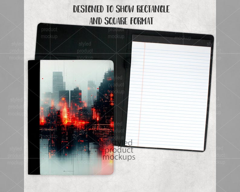 Dye Sublimation Paper Padfolio Portfolio Mockup | Add Your Own Image ...