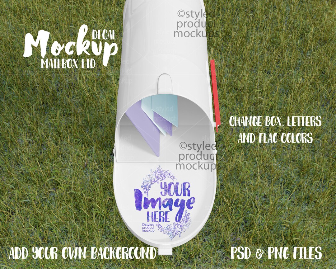 Inner Lid Mailbox Decal Mockup | Add Your Own Image and Background - Etsy
