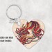 Dye Sublimation Heart Shaped MDF Key Ring Mockup | Add Your Own Image ...