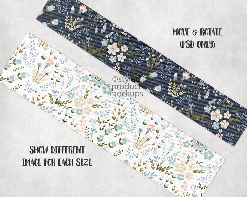 Dye Sublimation Grosgrain Ribbon Mockup | Add Your Own Image and ...
