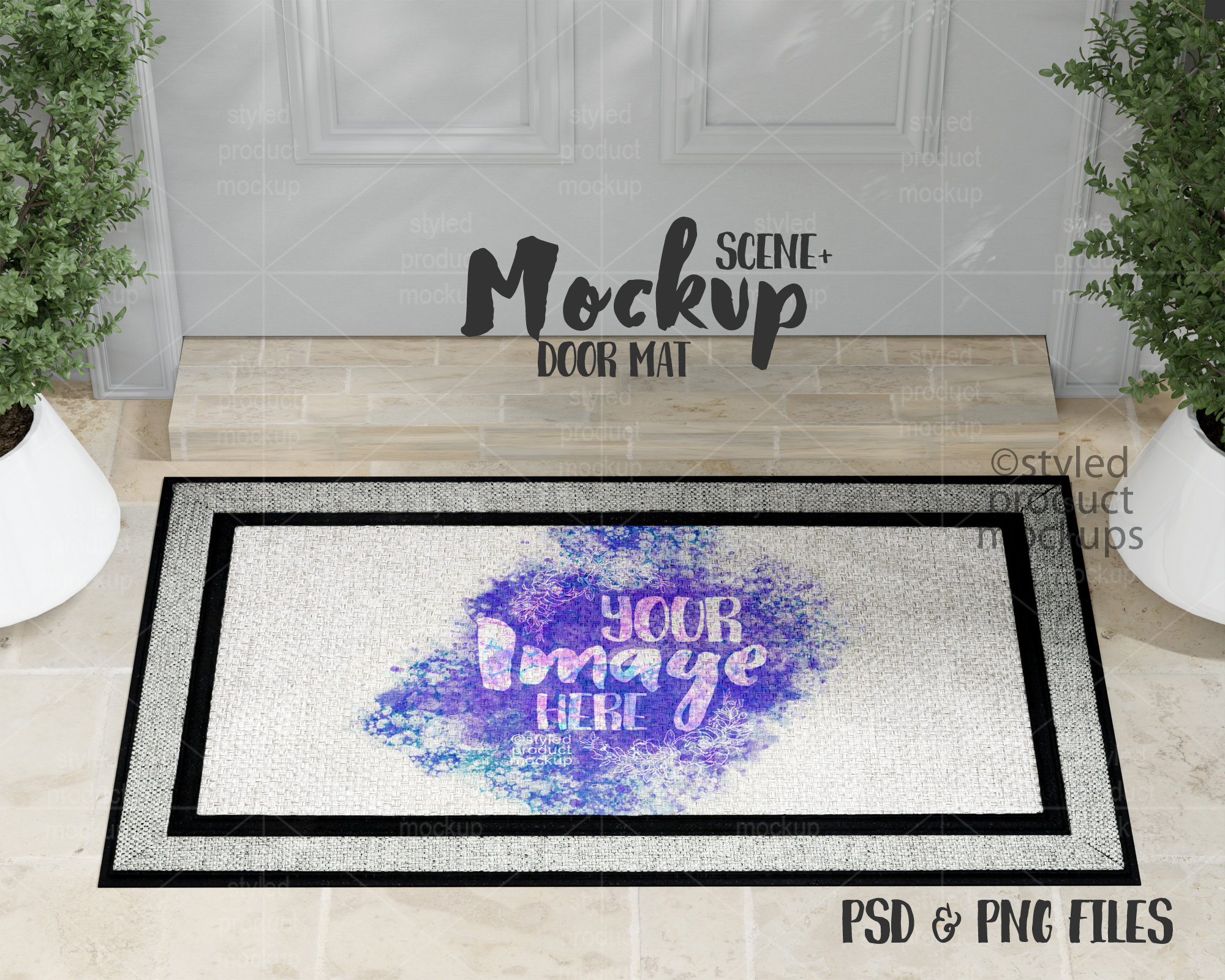 Dye Sublimation Racetrack Gray Doormat Lifestyle Scene Mockup - Etsy