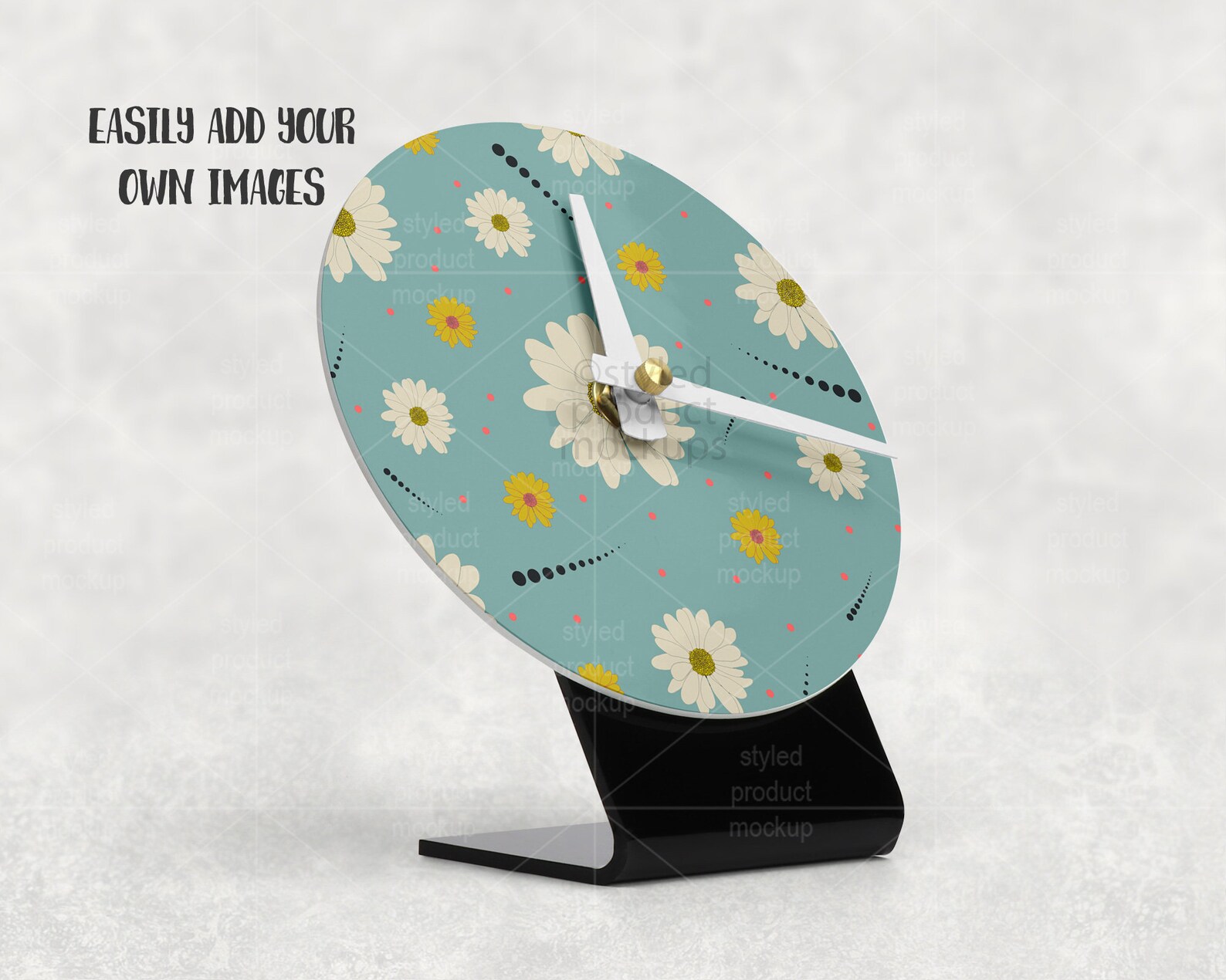 Dye Sublimation Round Desk Clock Mockup Add Your Own Image - Etsy