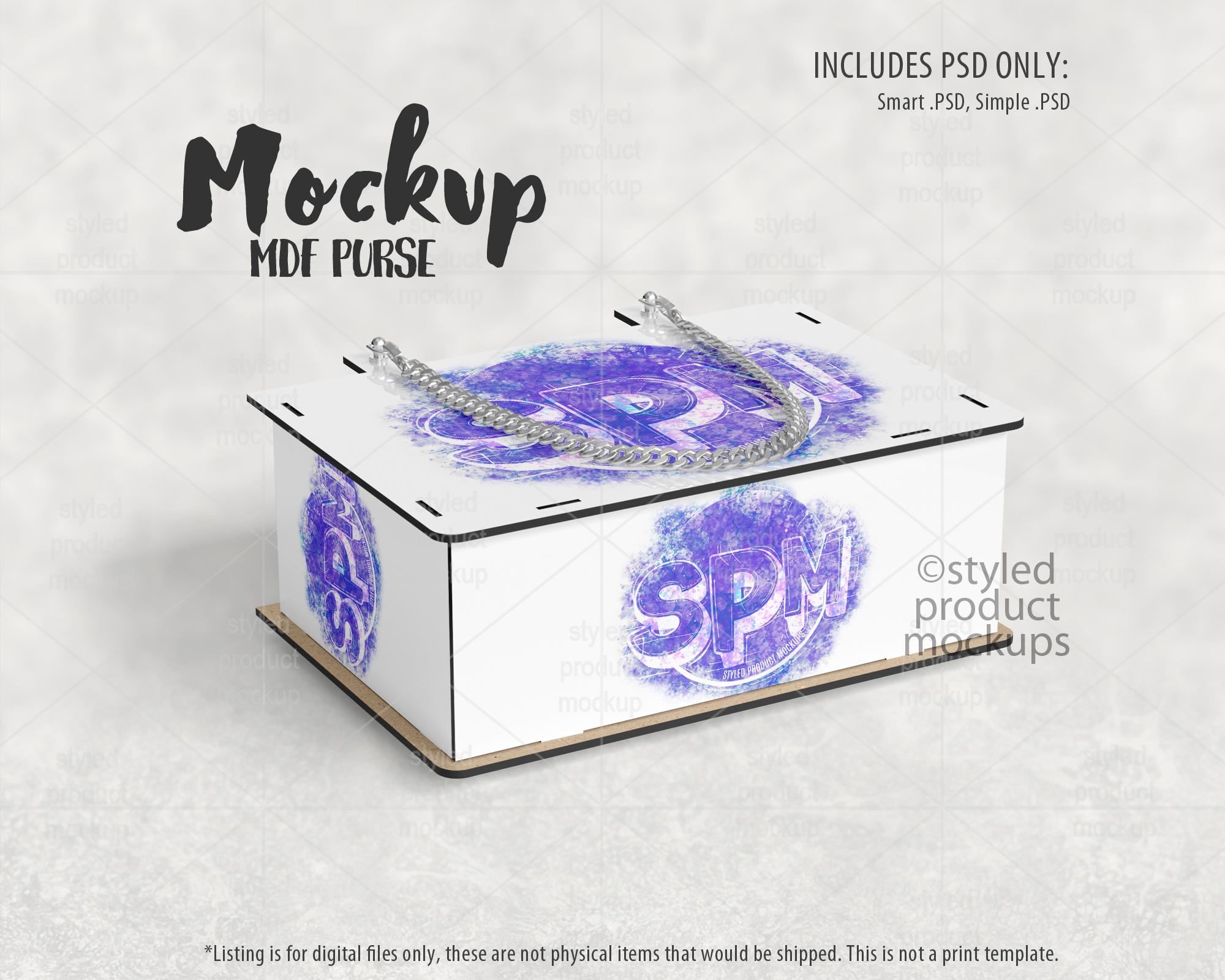 Dye Sublimation MDF Hardboard Purse Handbag Mockup | Add Your Own Image ...