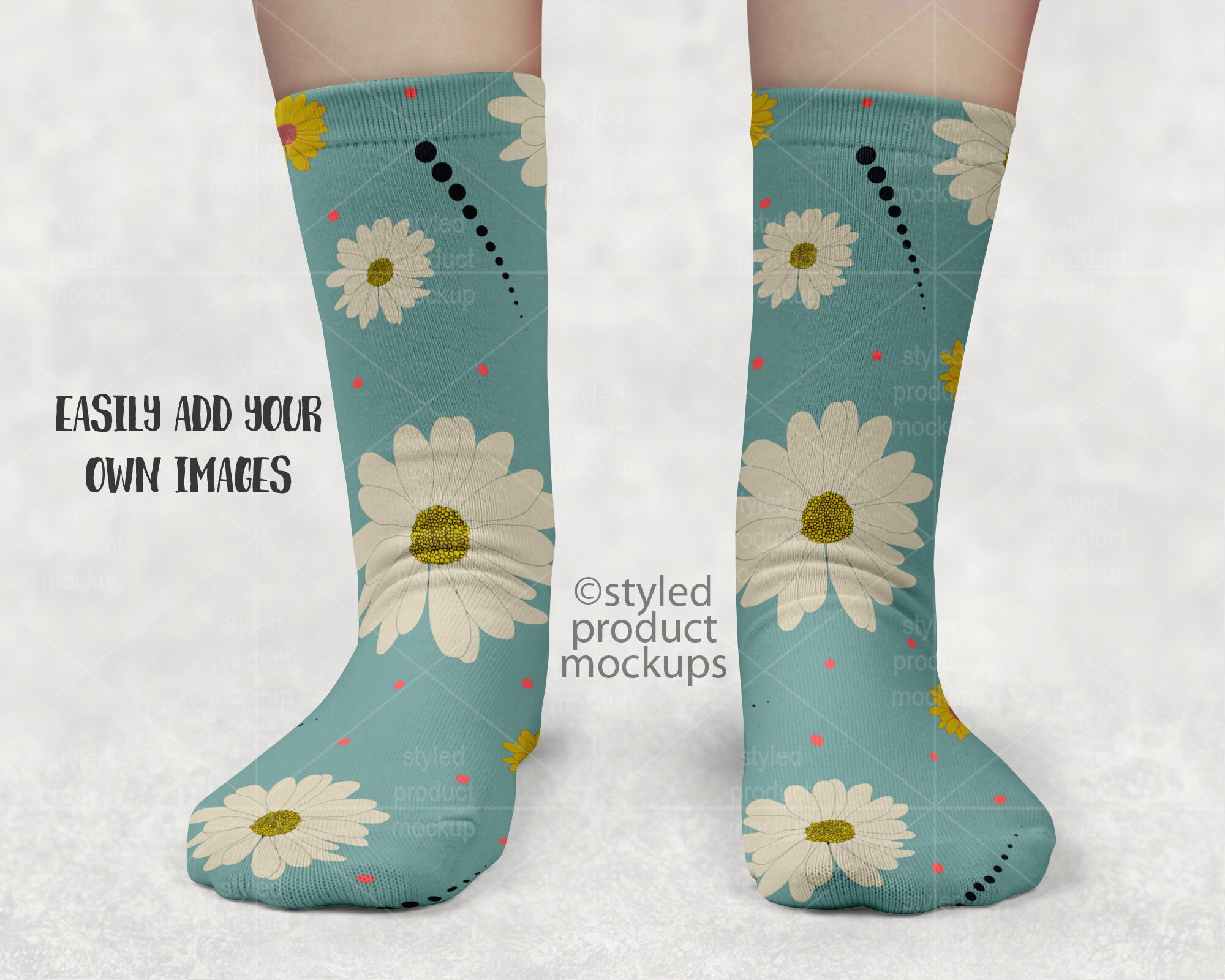 Dye Sublimation Crew Sock on Foot Mockup Add Your Own Image - Etsy
