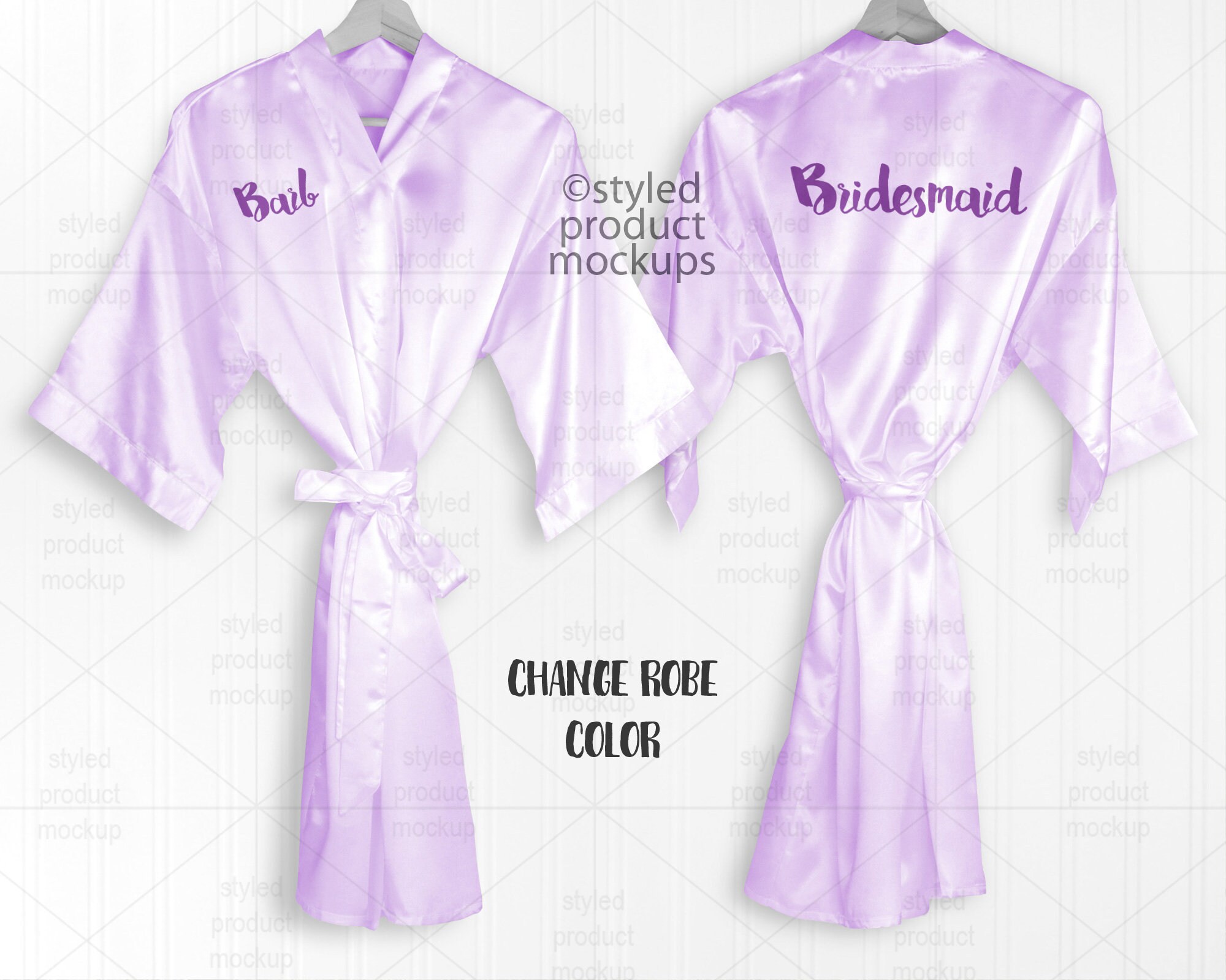 Satin Kimono Robe Mockup Add Your Own Image and Background - Etsy
