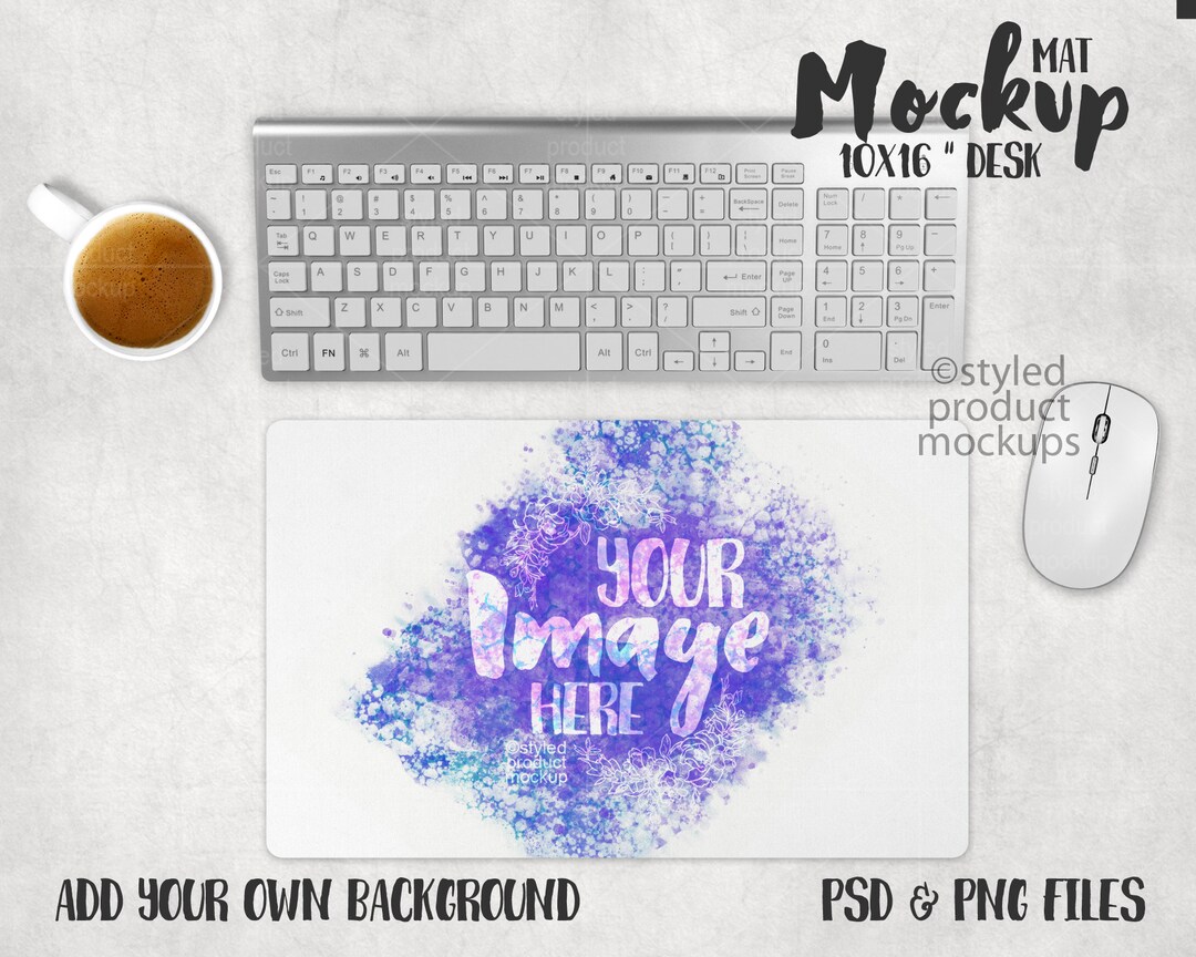 Dye Sublimation 10x16 Inch Desk Mat Mockup | Add Your Own Image and ...