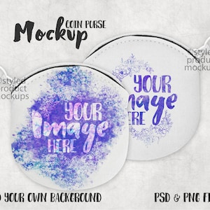 Dye Sublimation Round Coin Pouch Mockup Add Your Own Image and ...