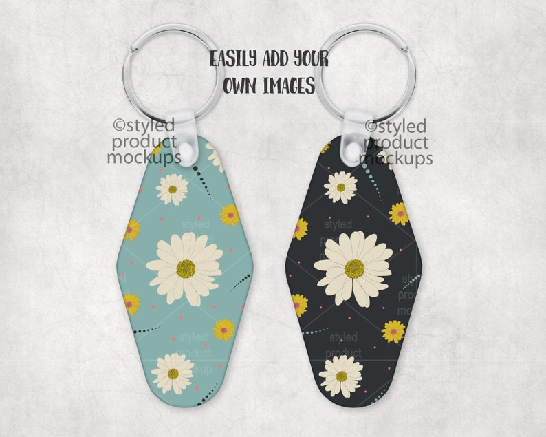 Dye Sublimation Retro Hotel Key Tag Mockup Add Your Own - Etsy
