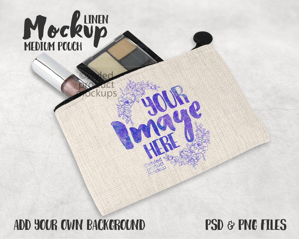 Dye Sublimation Linen Coin Pouch Mockup Template | Add Your Own Image ...