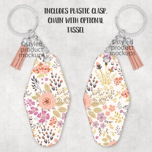 Dye Sublimation Retro Hotel Key Tag Mockup | Add Your Own Image and ...