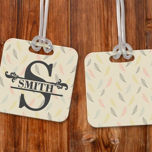 Square Luggage Tag Mockup Template | Bag Tag Template | Briefcase Tag ...