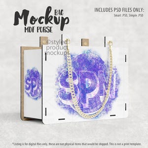 Dye Sublimation MDF Hardboard Purse Handbag Mockup | Add Your Own Image ...