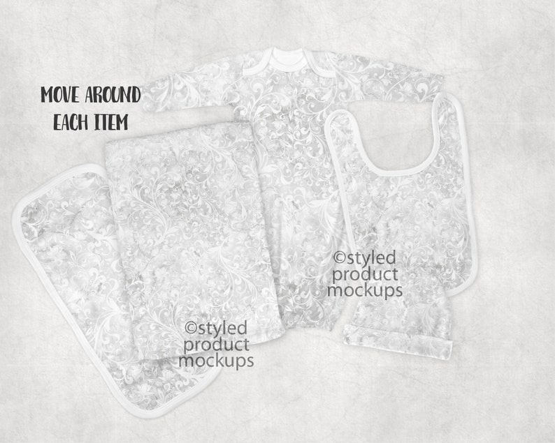 Dye Sublimation Baby Gift Set Mockup Add Your Own Image and - Etsy