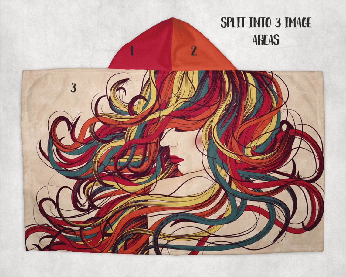 Hooded Towel mockup template Add your own background Dye | Etsy