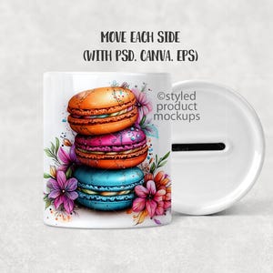 Dye Sublimation Ceramic Coin Bank Mockup | Add Your Own Image and ...