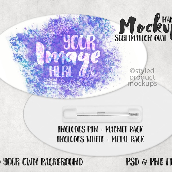 Oval Name Tag Template - Etsy