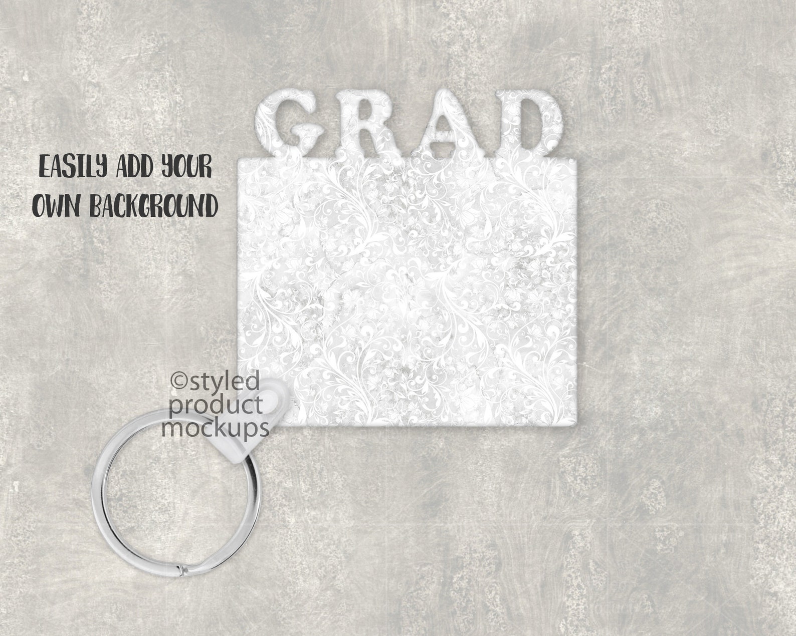 Dye Sublimation Grad Hardboard Keychain Mockup Add Your Own - Etsy