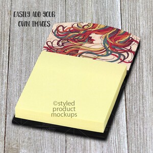 Desktop Notepad Holder Mockup Template| Add Your Own Image and ...