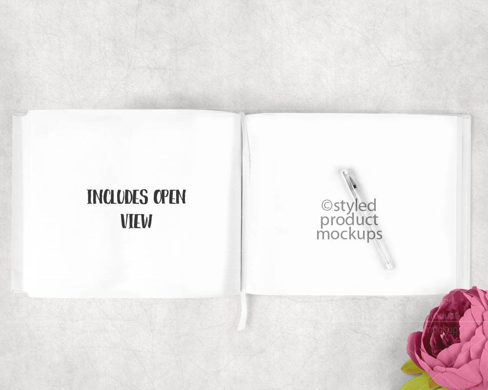 Journal Notebook Template Mockup | Add Your Own Image and Background - Etsy