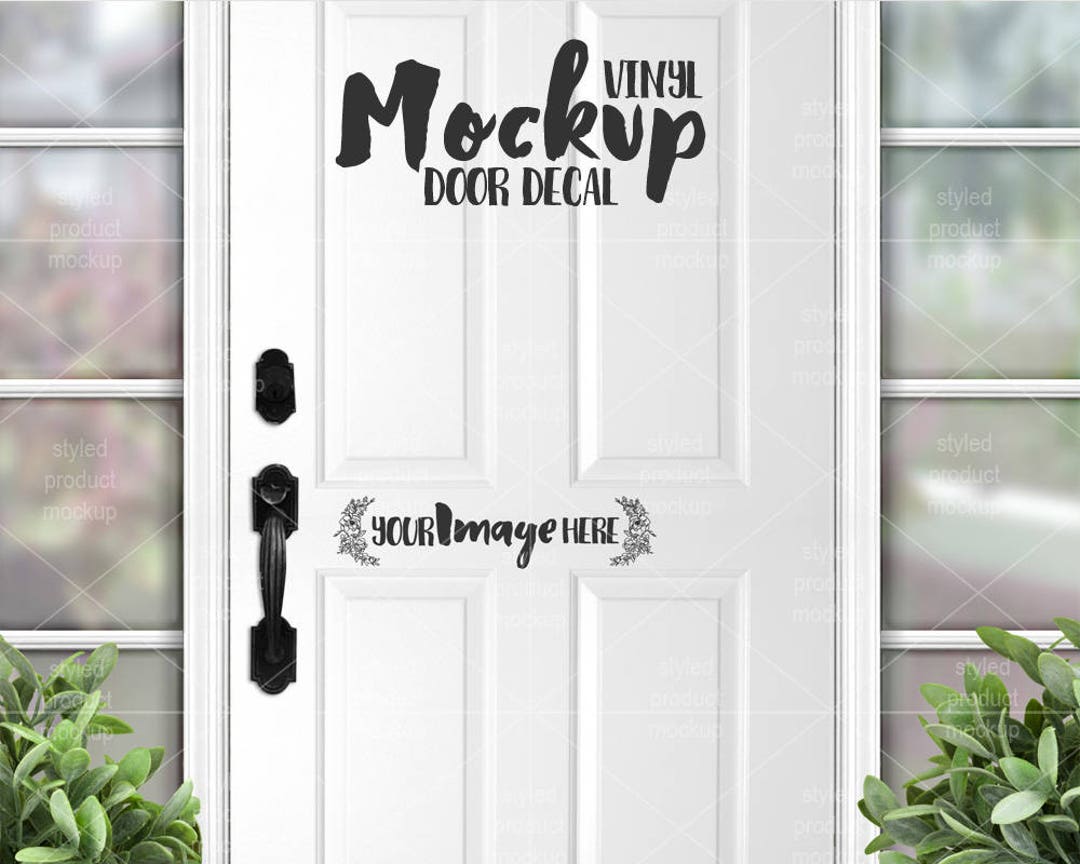 Front Door Decal Mockup | Vinyl Sticker Display (PSD & PNG) - Etsy