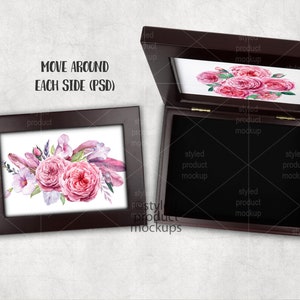 Dye Sublimation Keepsake Box With Double Sided Aluminum Insert Mockup ...