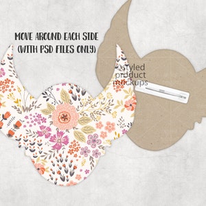 Dye Sublimation Angel Wing Memorial Pin Mockup | Add Your Own Image and ...