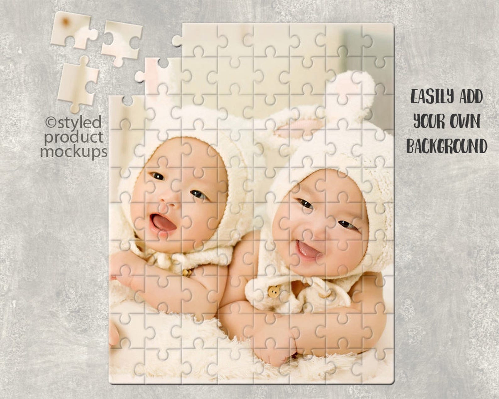 Sublimation Puzzle Mockup Template Add Your Own Image and | Etsy
