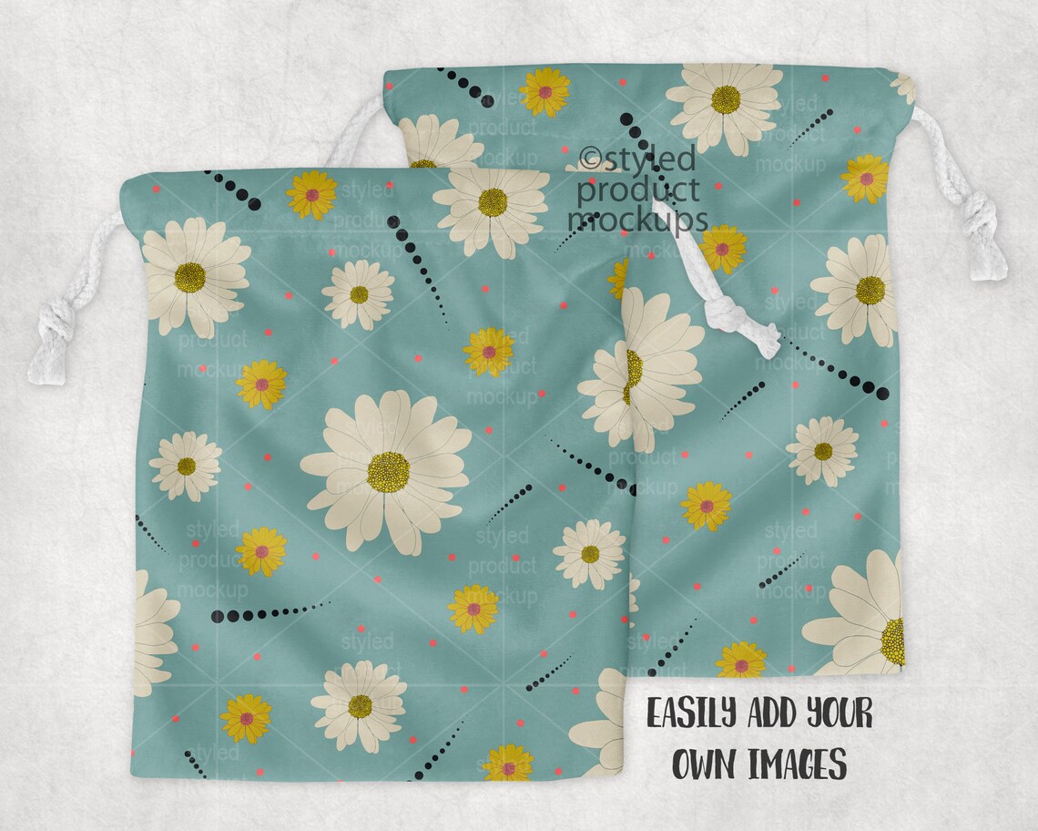 Dye Sublimation Plush Drawstring Bag Mockup Add Your Own - Etsy