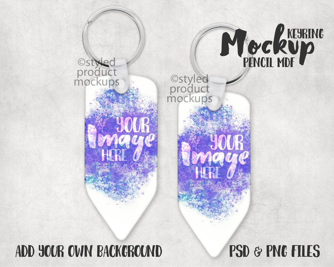 Dye Sublimation Pencil Shaped Keychain Add Your Own Image - Etsy
