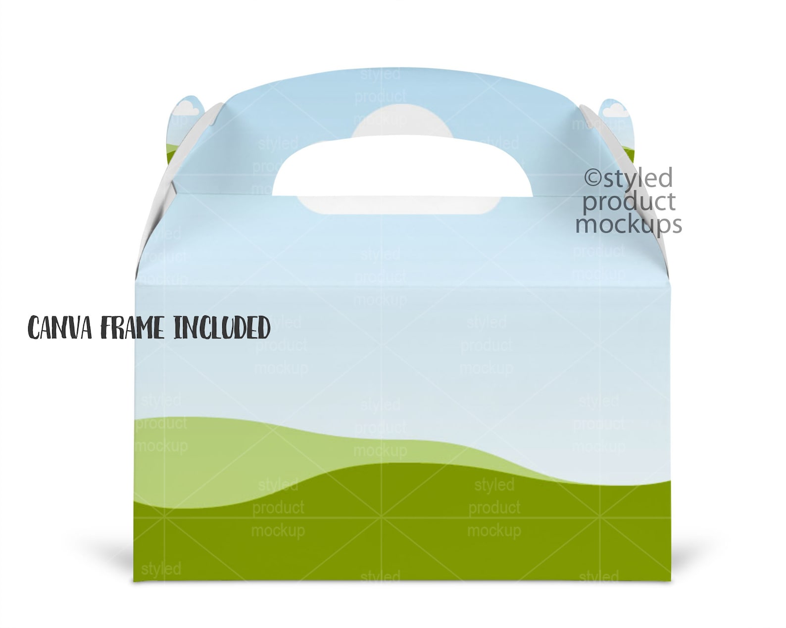 Gable Box Mockup Add Your Own Image and Background Canva - Etsy