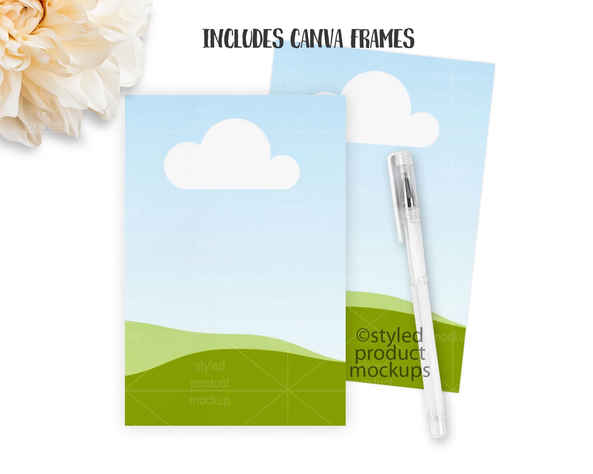 4x6 Paper Notepad Mockup | Add Your Own Image and Background - Etsy