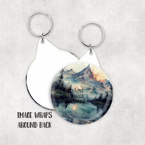Plastic Back Button Key Ring Mockup | Add Your Own Image and Background ...