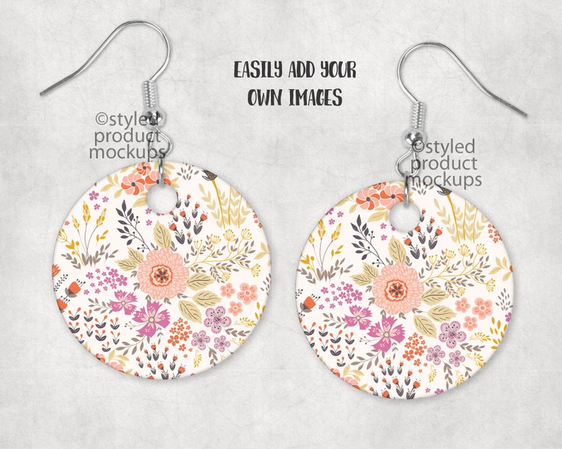 Dye Sublimation 1 Inch Round MDF Earrings Add Your Own Image - Etsy