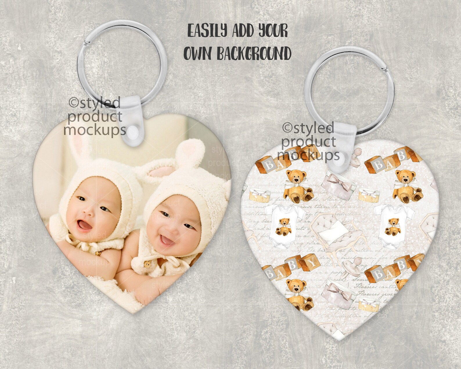 Dye Sublimation Heart Shaped Hardboard Keychain Mockup Add - Etsy
