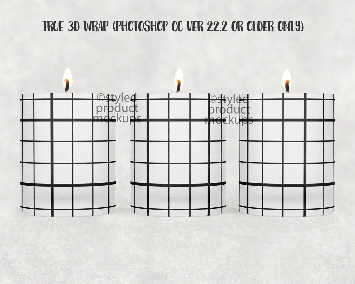 Dye Sublimation Frosted Glass Candle Holder Mockup | Add Your Own Image ...