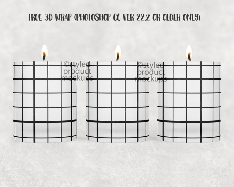 Dye Sublimation Frosted Glass Candle Holder Mockup | Add Your Own Image ...