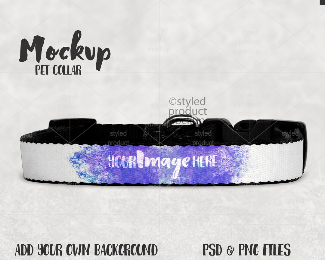 Dye Sublimation Pet Collar Mockup | Add Your Own Image and Background ...