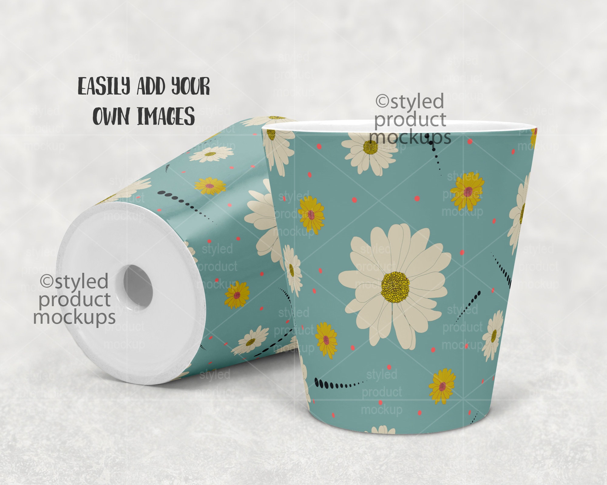 Dye Sublimation Flower Pot Mockup | Add Your Own Image and Background ...